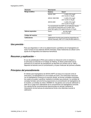 Test de haptoglobina | PDF
