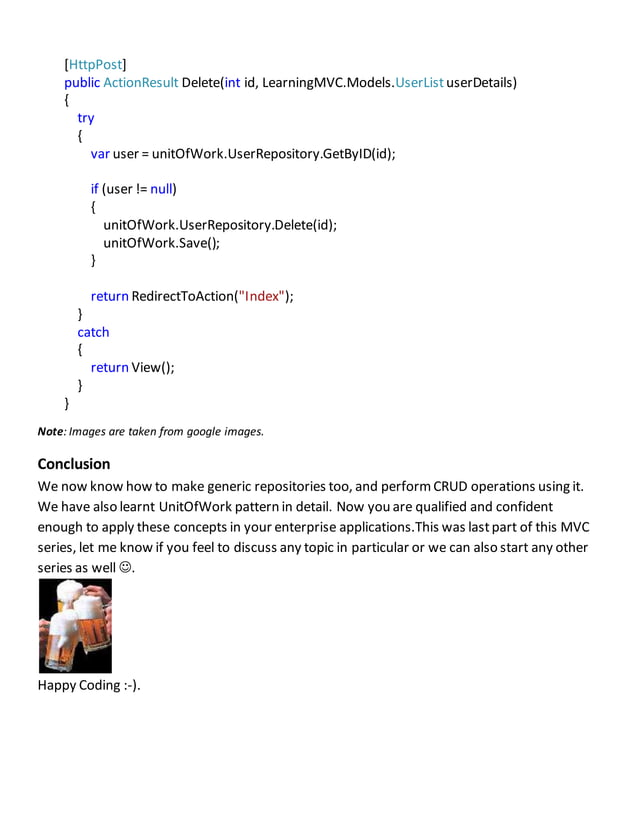 Generic Repository Pattern In Mvc3 Application With Entity Framework Pdf