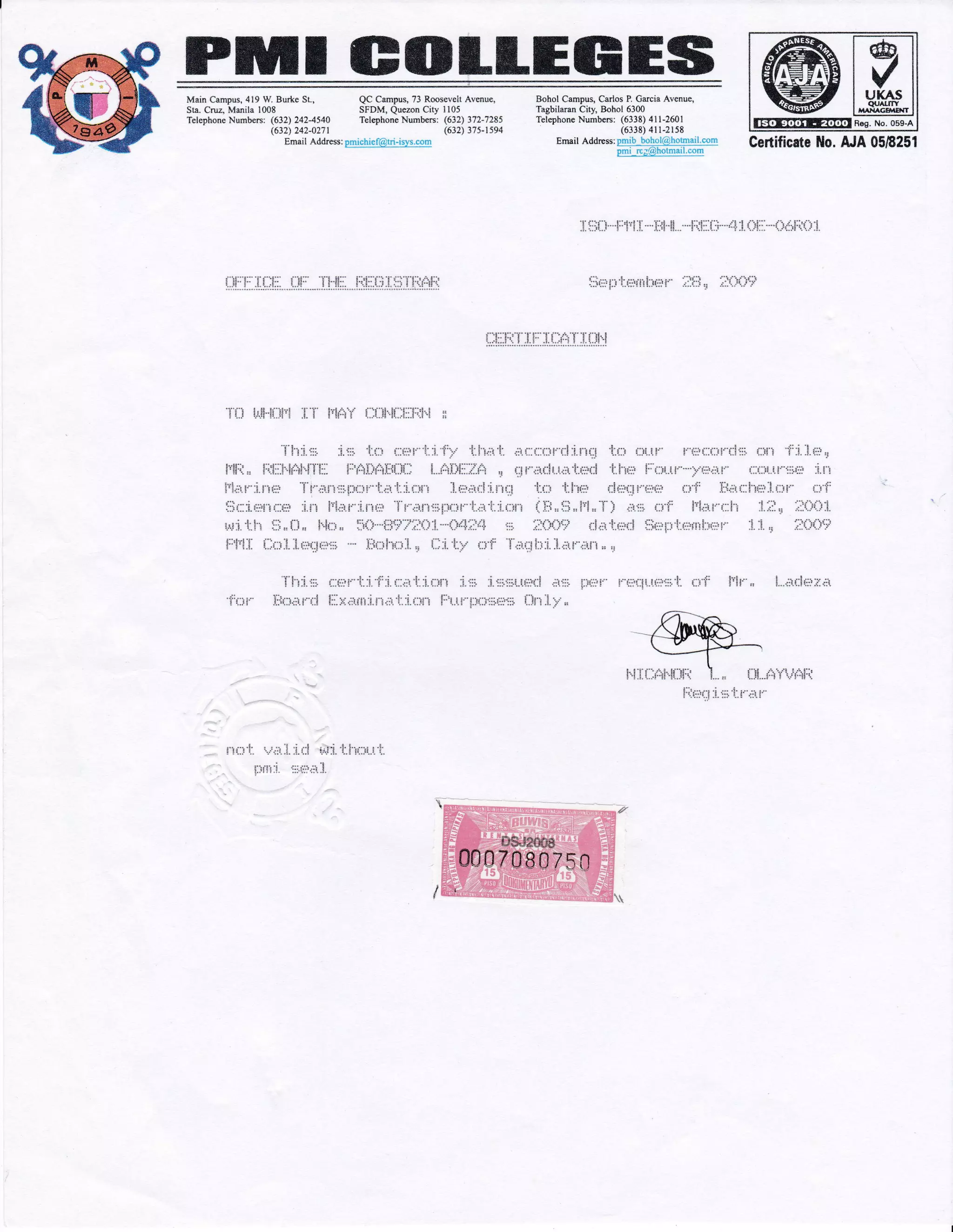 PMI CERTIFICATE | PDF