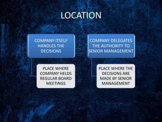 PLACE OF EFFECTIVE MANAGEMENT | PPTX