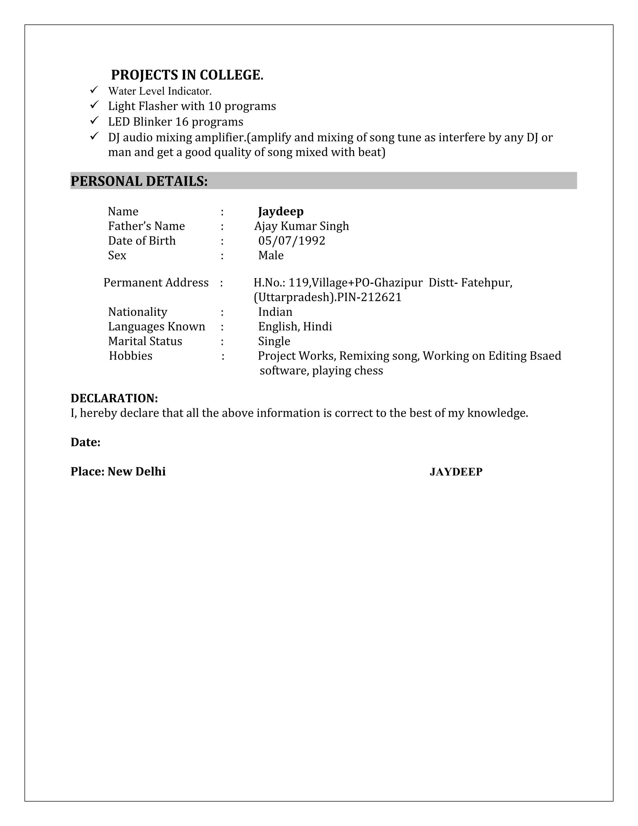 jaydeep-Electronics design engg. | DOC | Consumer Electronics | Technology & Computing