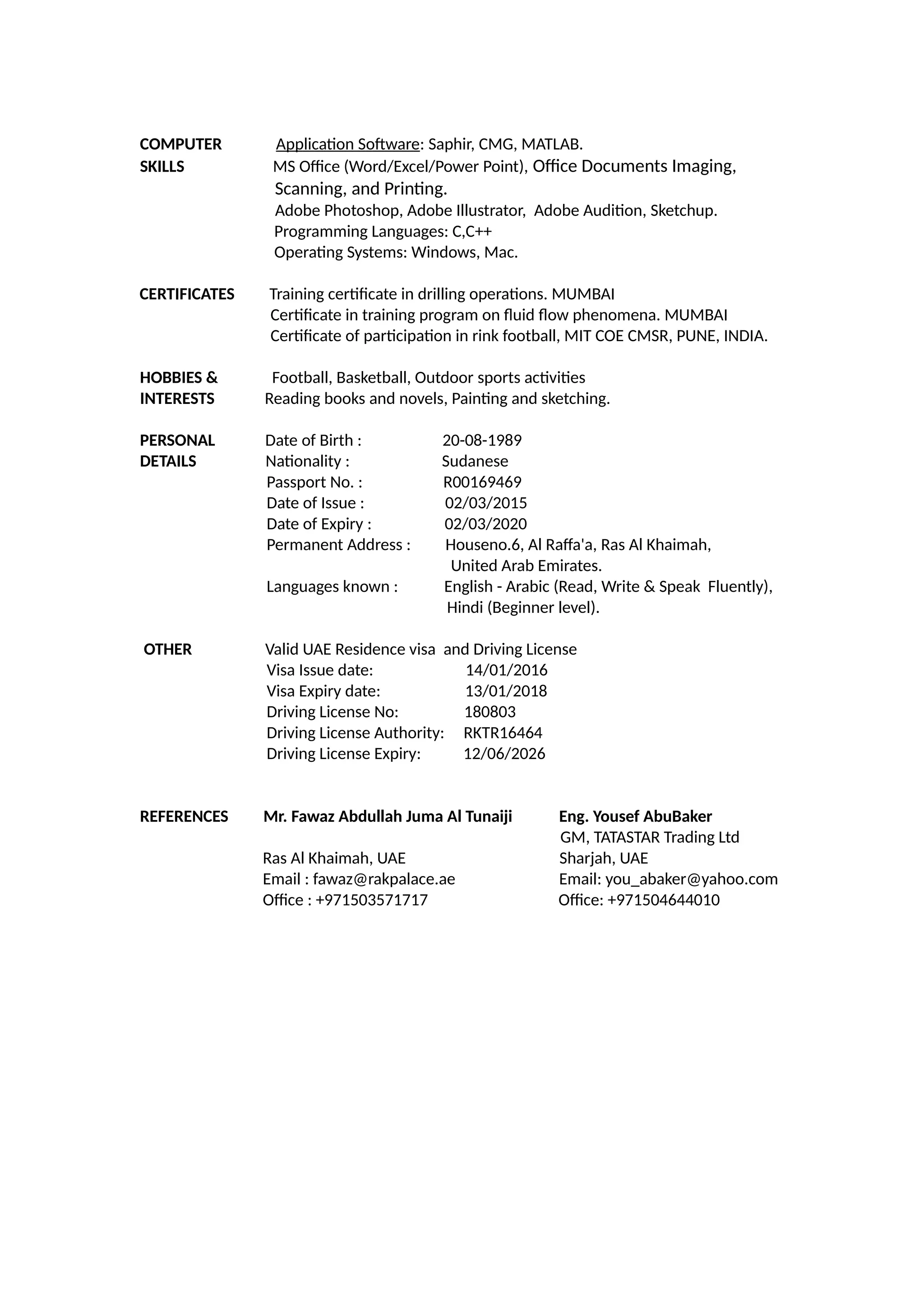Resume_YOUNISGASIM (3) | PDF | Science