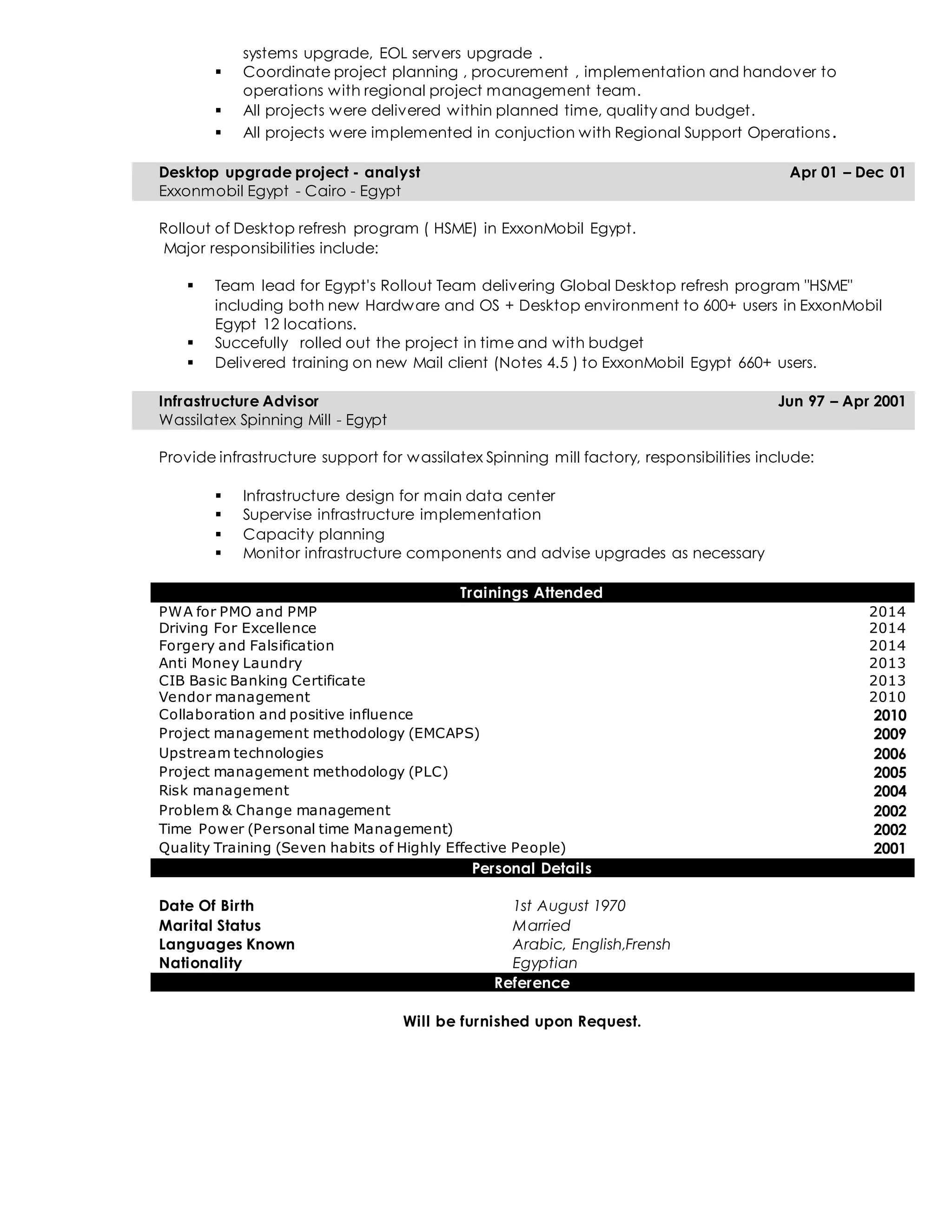 Sameh CV final (exxon) Mar 2013 | DOCX
