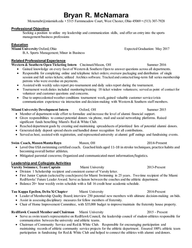 Bryan McNamara Resume | PDF