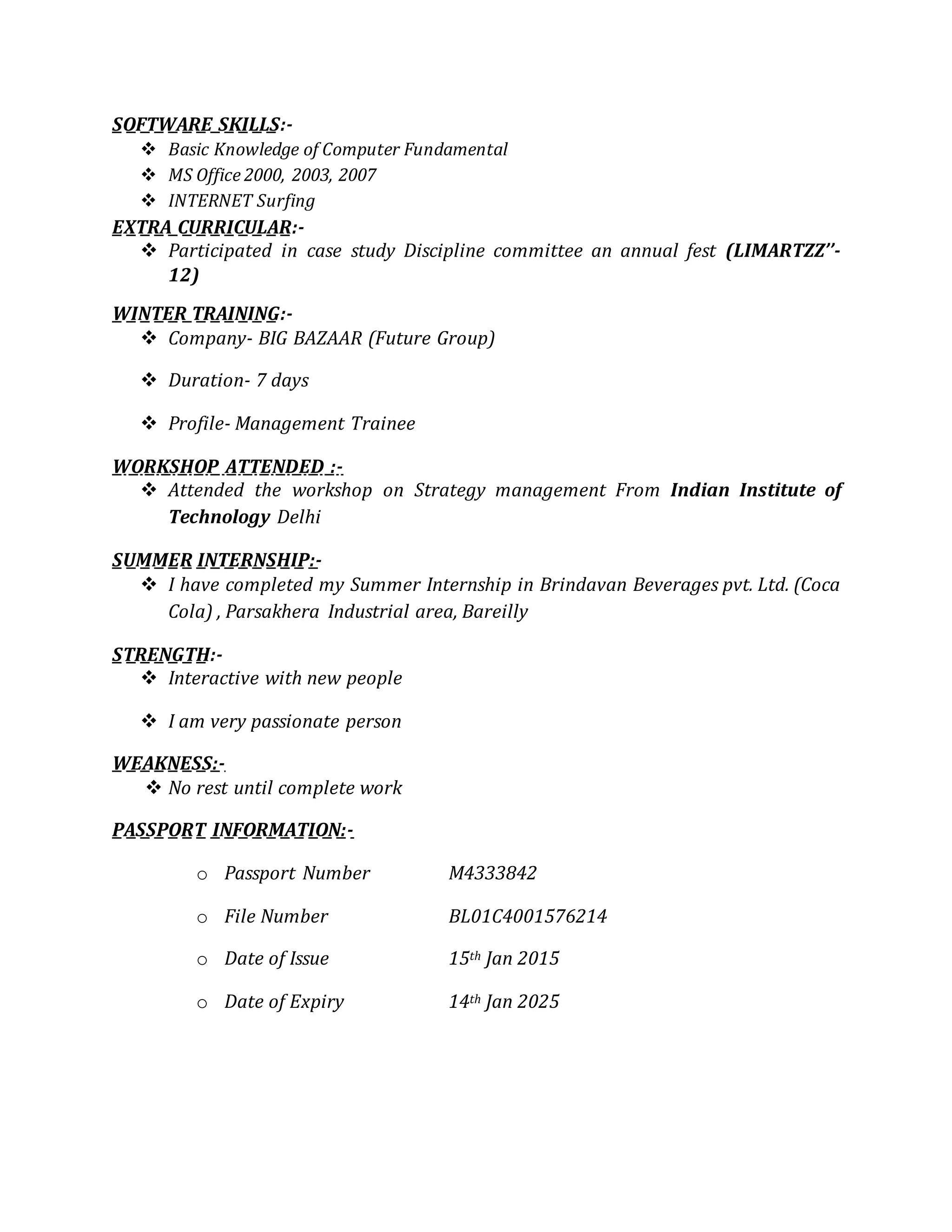 Ahad CV-2 | PDF | Free Download