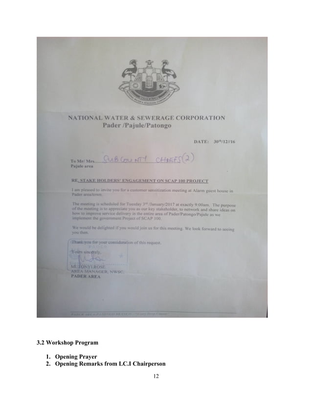 Pader SCAP100 Stakeholder Engagement Report | DOC