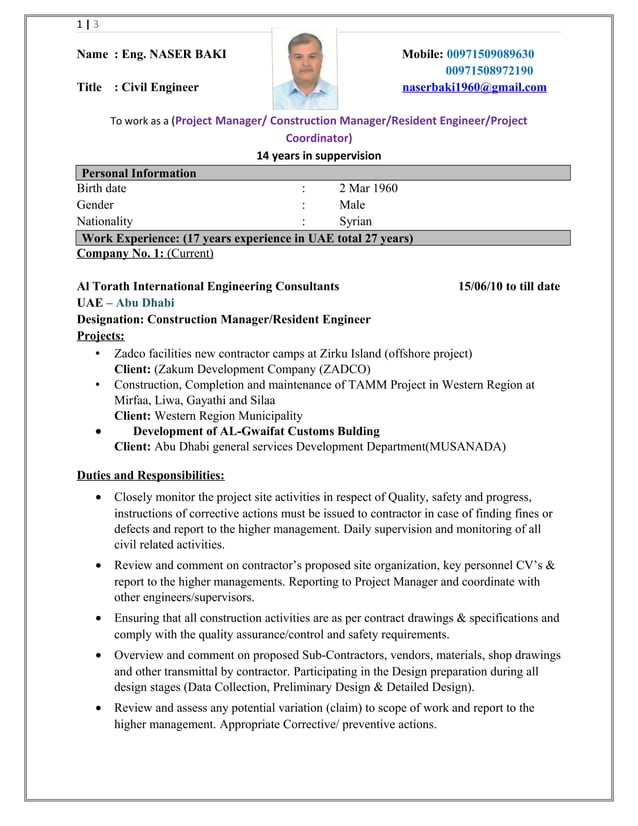 CV Naser Baki 2015 | PDF