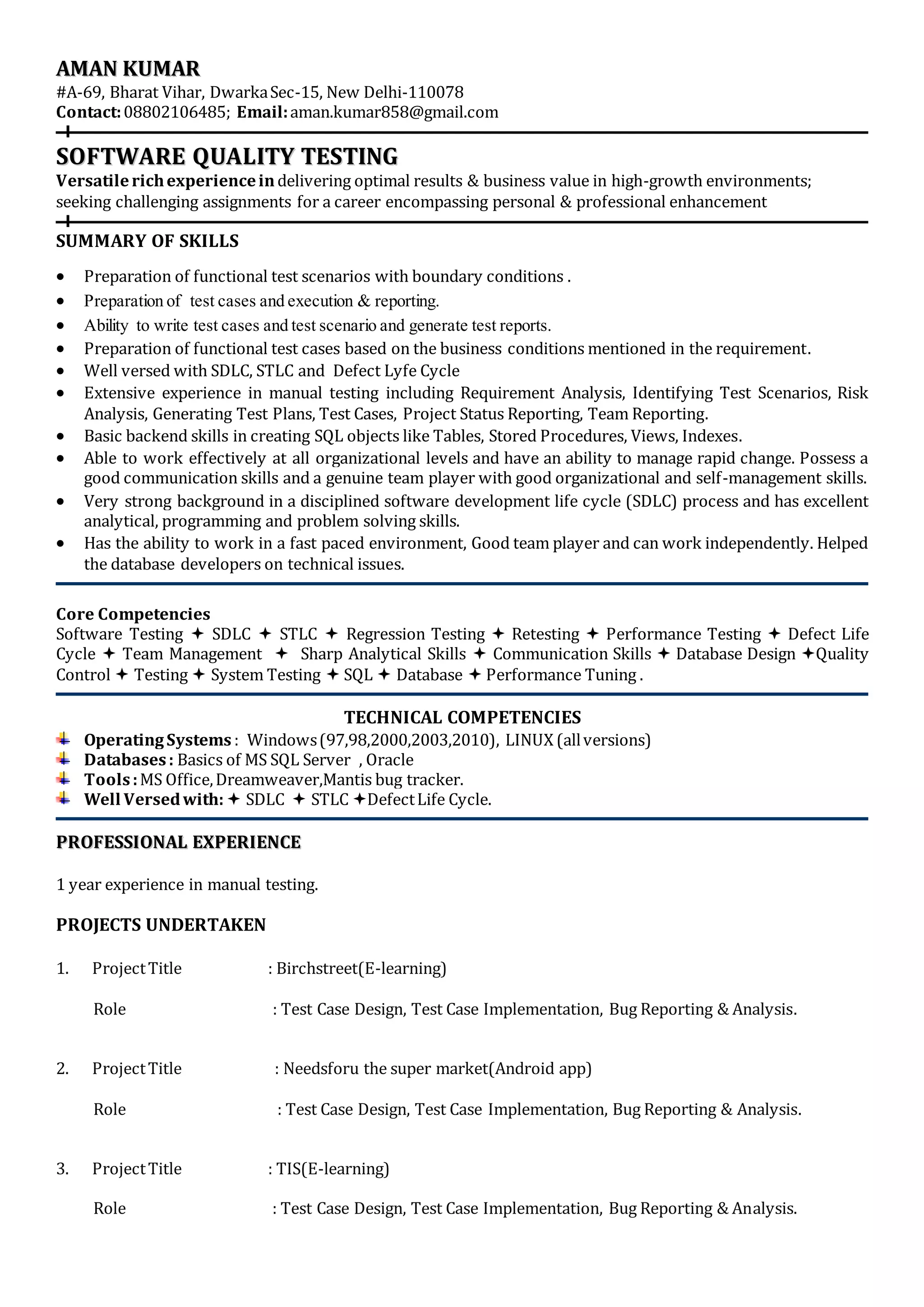 AMAN updated resume | PDF