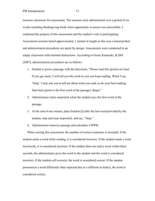 Progress Monitoring Interpretation | PDF