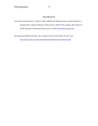 Progress Monitoring Interpretation | PDF