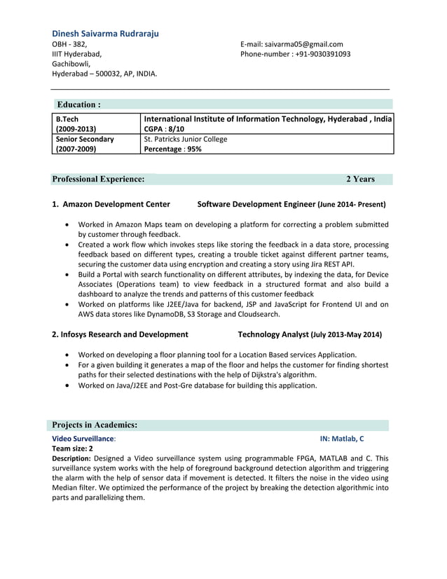 Dinesh_resume_professional | PDF