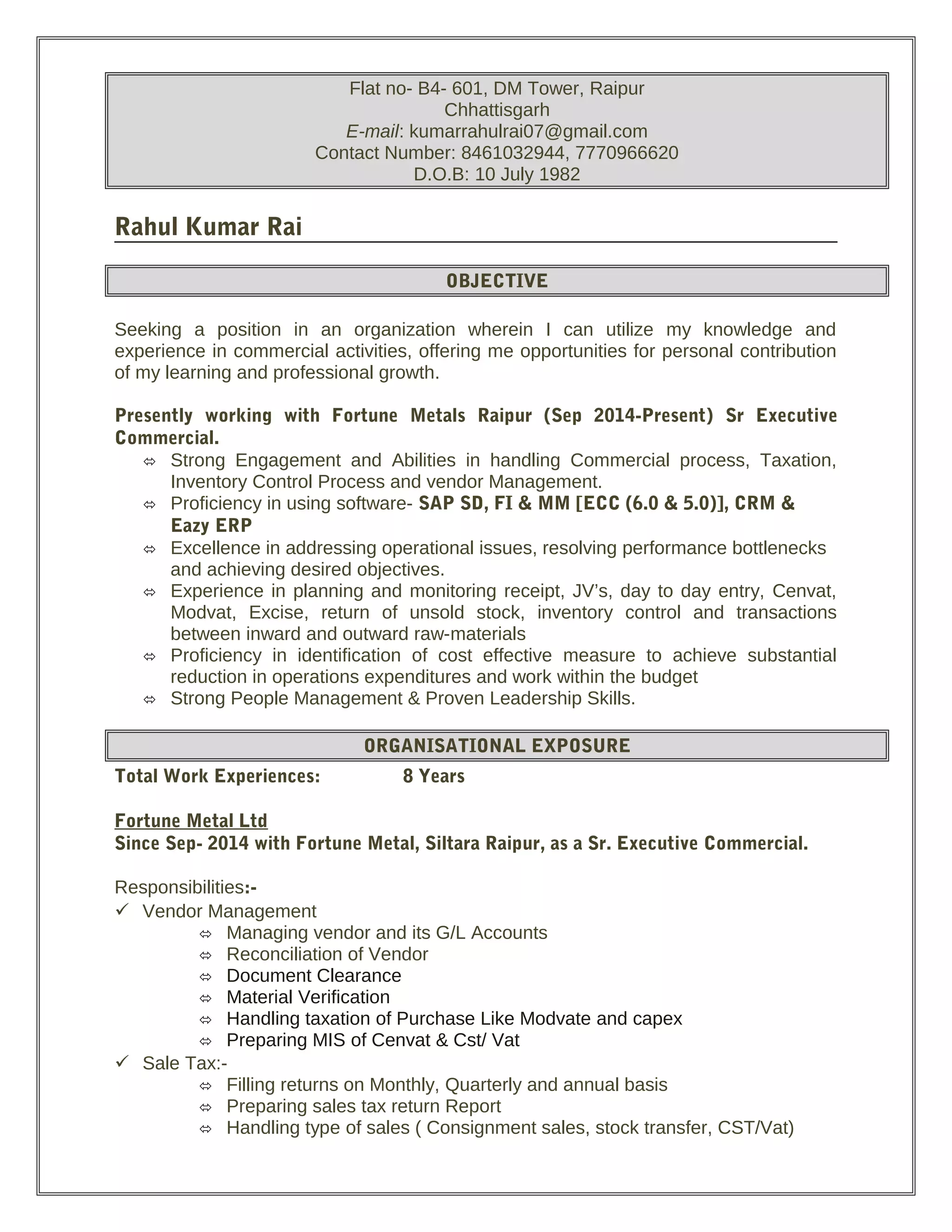 Rahul Rai _ CV | PDF