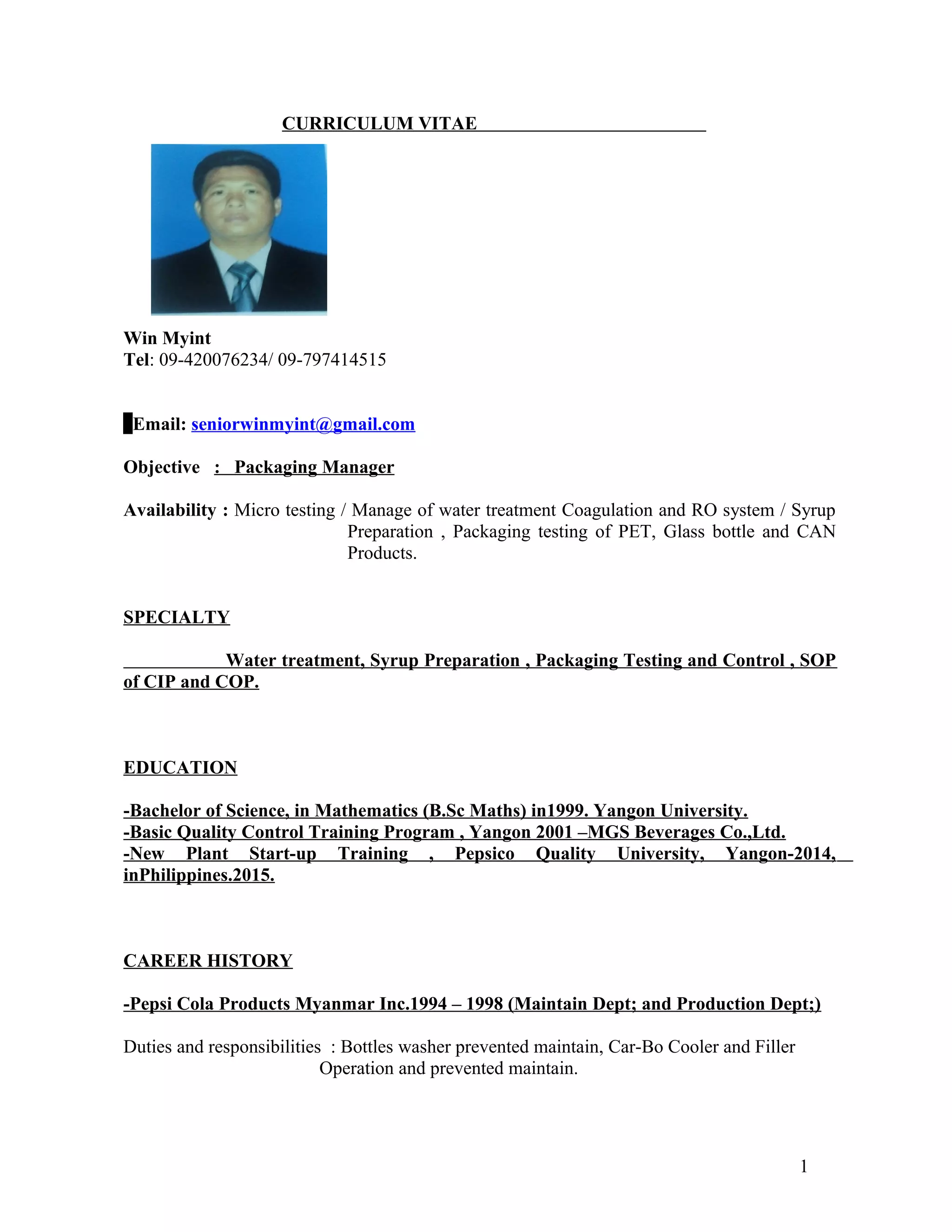 Sample CV - Copy | DOC