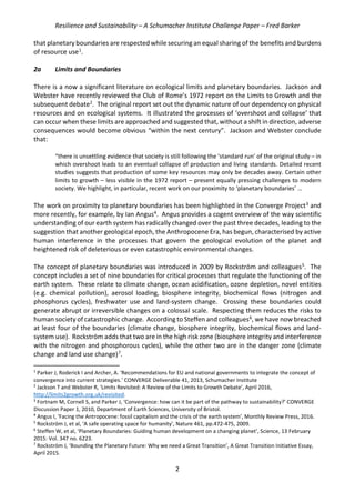 Nov 2016 Resilience and sustainability Challenge Paper | PDF ...