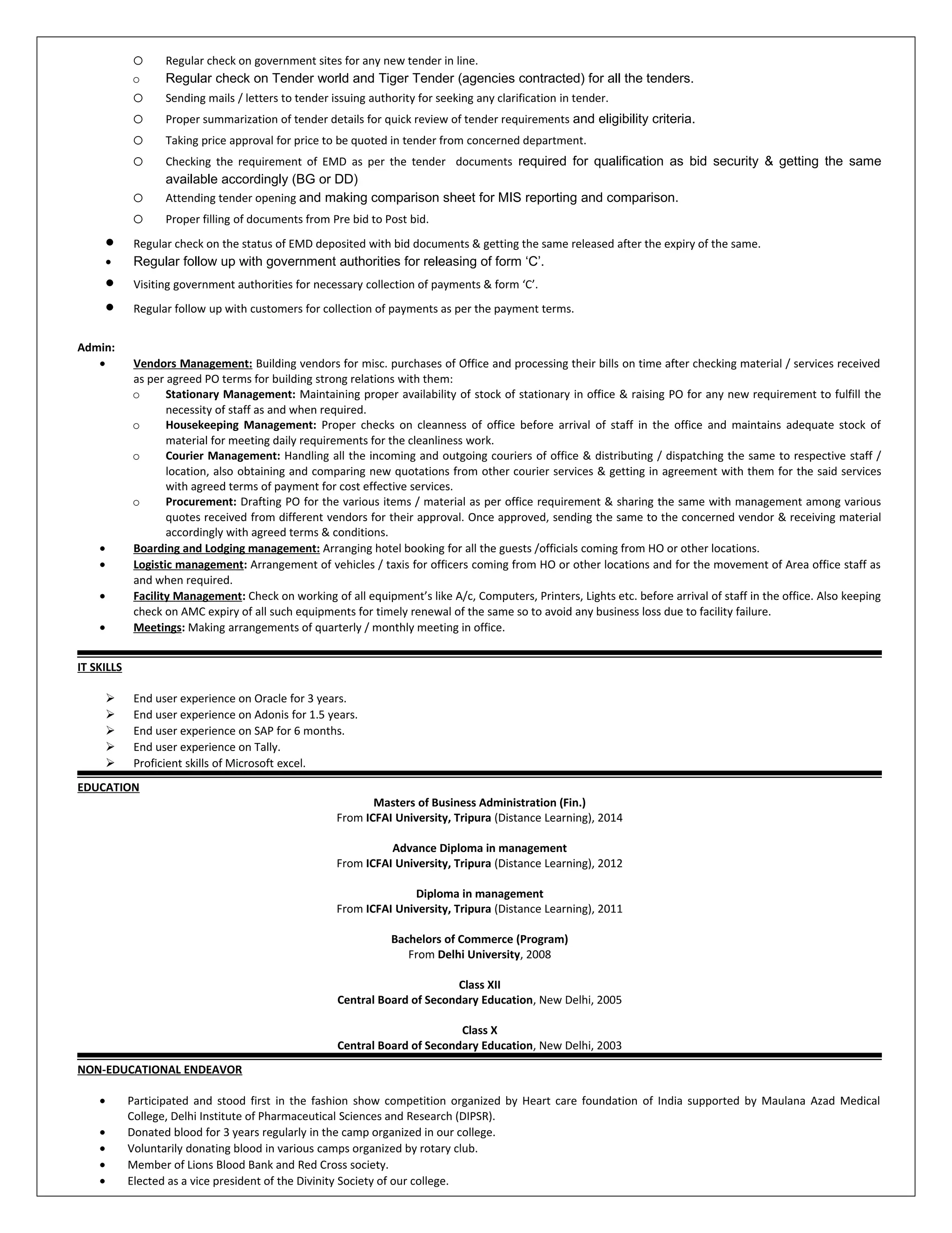 Resume- Detailed | PDF