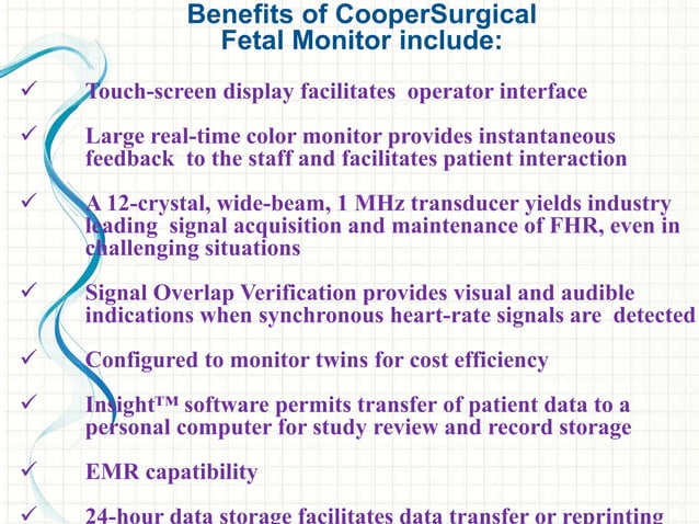 Cooper Surgical Fetal Monitor | PPTX