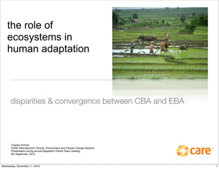 Ecosystem and Community-based Adaptation, 2010 | PPT