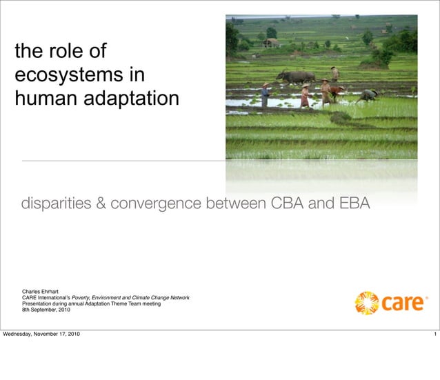 Ecosystem and Community-based Adaptation, 2010 | PPT