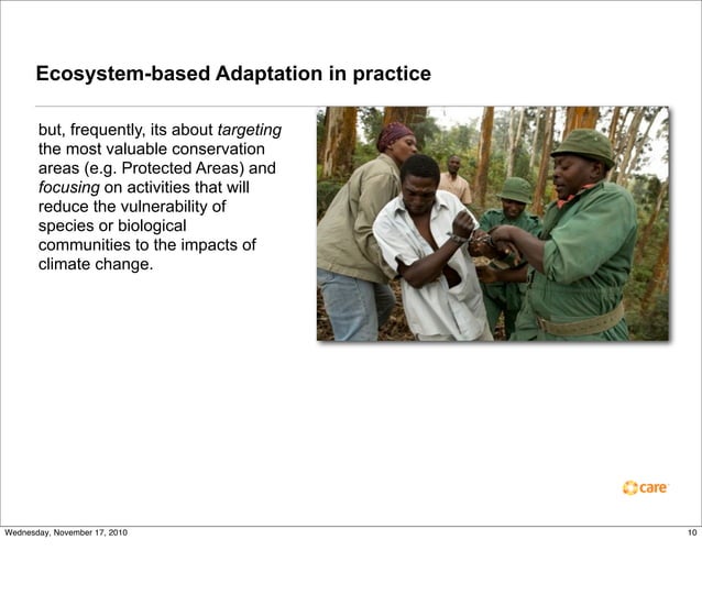 Ecosystem and Community-based Adaptation, 2010 | PPT