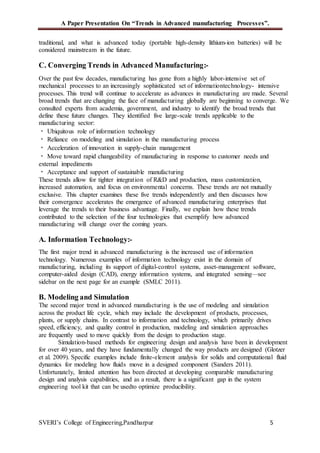 Trends in Advanced Manufacturing | DOCX
