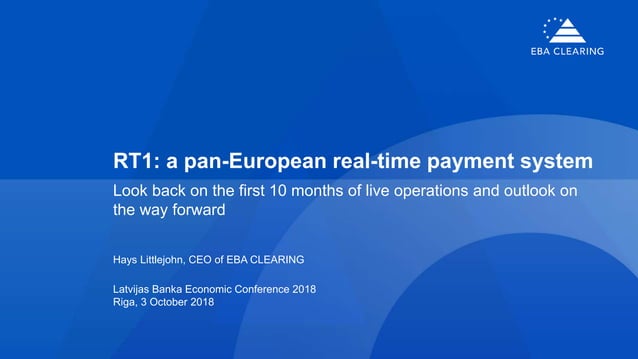 RT1: a pan-European real-time payment system | PPTX