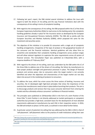 EBA consumer trends report 2014 | PDF