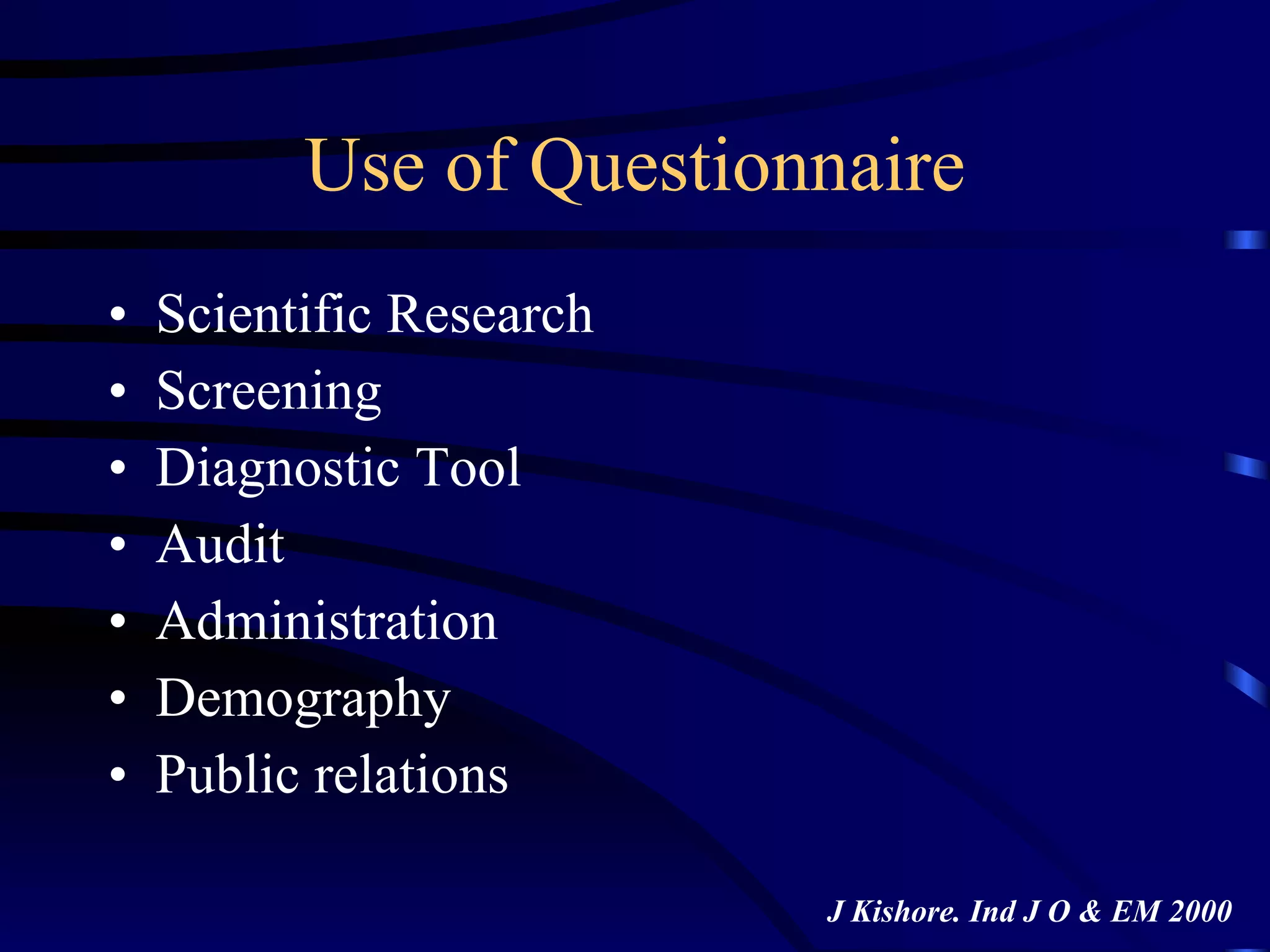 Questionnaire Designing | PPT