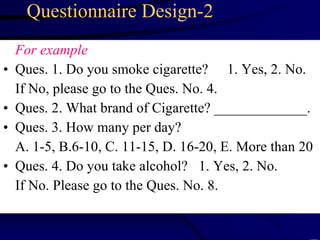 Questionnaire Designing | PPT