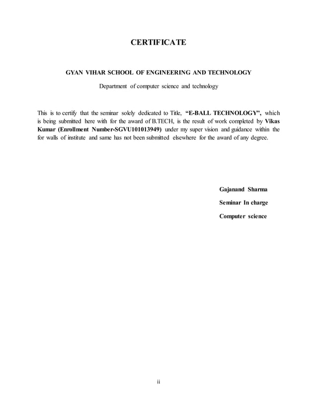 E-BALL TECHNOLOGY SEMINAR REPORT | DOCX | Computing | Technology & Computing