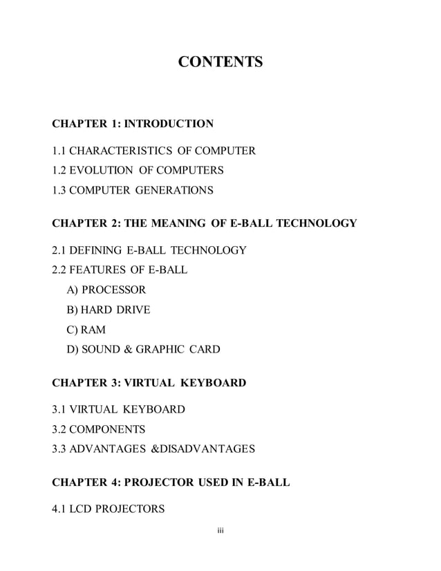 E-BALL TECHNOLOGY SEMINAR REPORT | DOCX | Computing | Technology & Computing