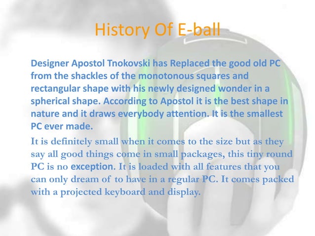 Eball ppt | PPT