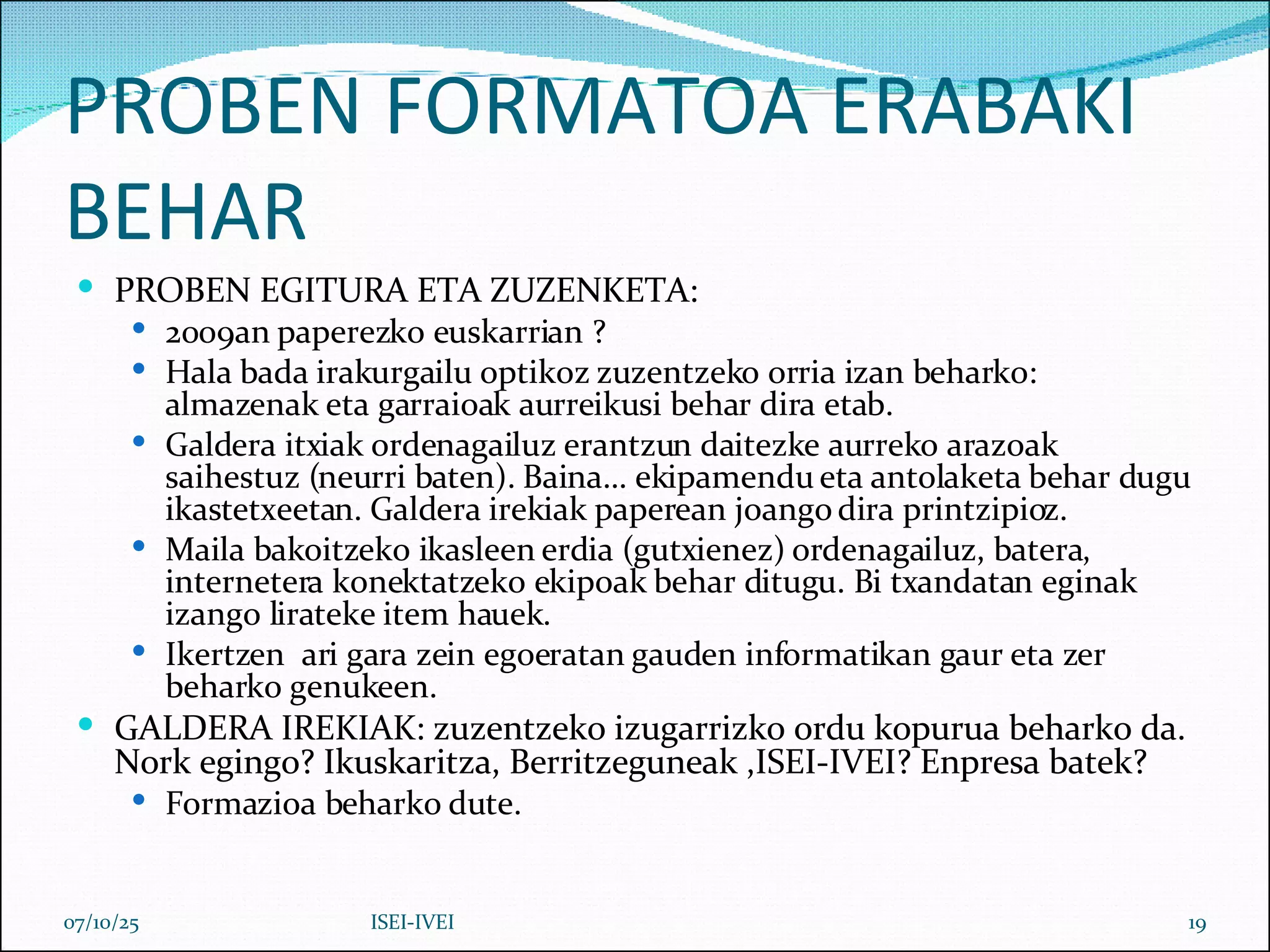 Ebaluazio Diagnostikoa Klaguardia | PPT