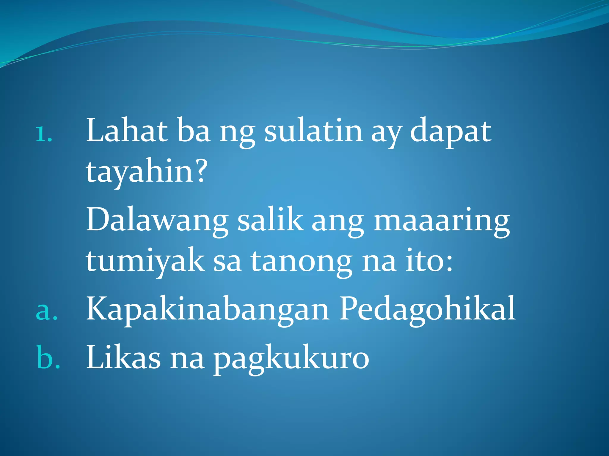 Ebalwasyon ng sulatin julie | PPTX
