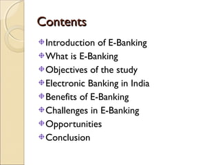 E-BANKING EMERGING ISSUES AND OPPORTUNITIES | PPT