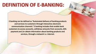 E banking | PPT