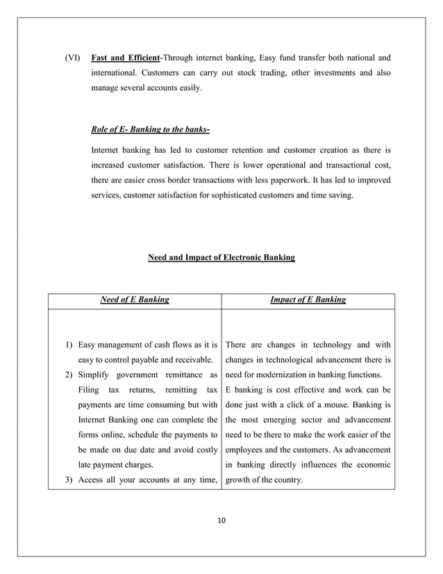 E- Banking Research Report | PDF