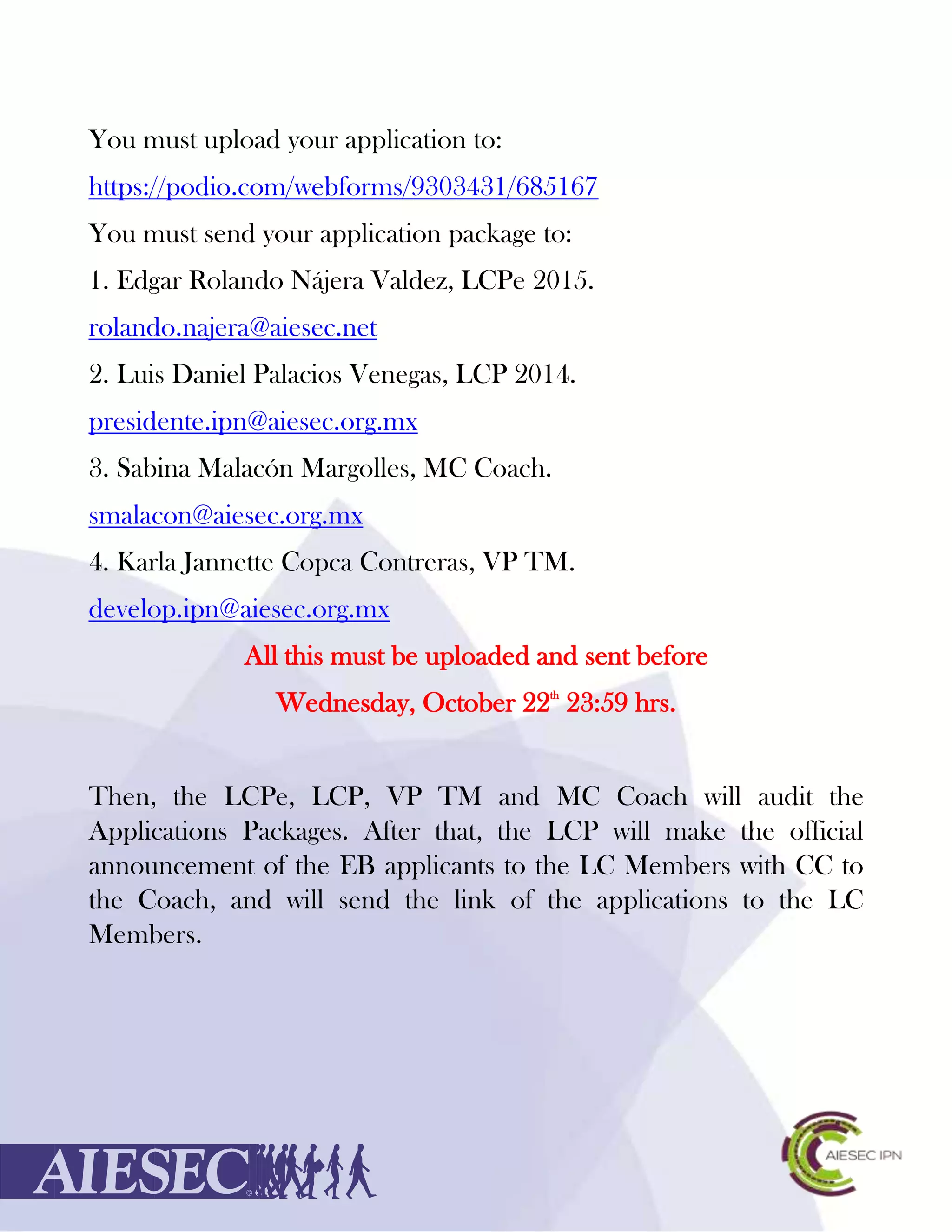 Eb application booklet | PDF