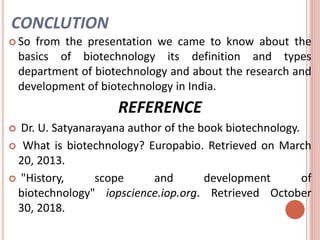 BIOTECHNOLOGY | PPTX