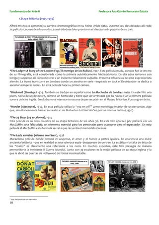 EBAU. FUNDAMENTOS DEL ARTE II. ALFRED HITCHCOCK | PDF