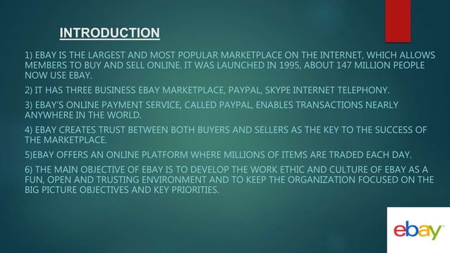 E bay Thrives in Global Market | PPTX | Internet | Computing