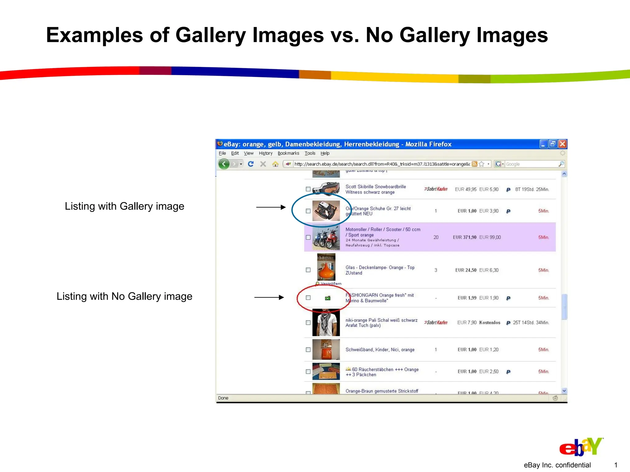 Gallery case - sample images for test case eBay | PPT