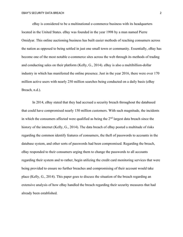 Ebay cyber attack | PDF | Databases | Computer Software and Applications