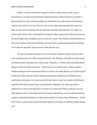 Ebay cyber attack | PDF