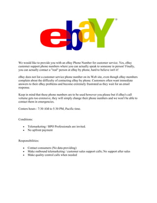 E bay inbound process | PDF