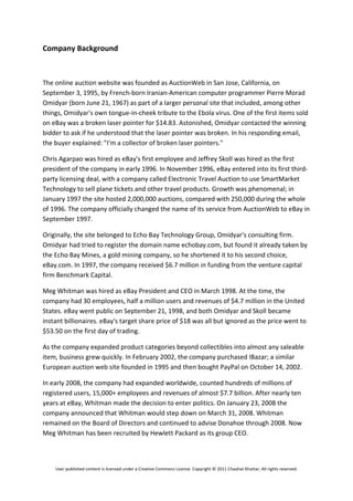 eBay inc. Case Study | PDF