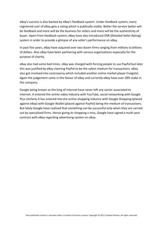 eBay inc. Case Study | PDF