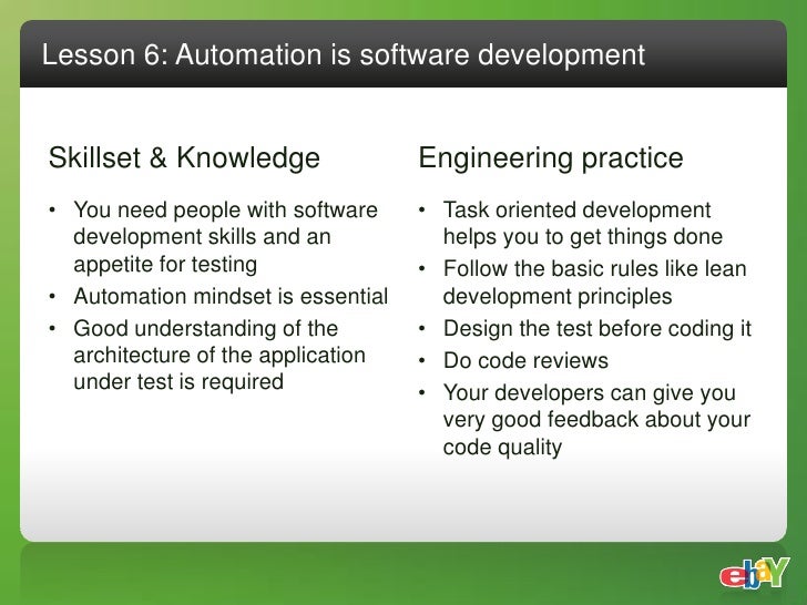 Test Automation - 10 (sometimes painful) lessons learned
