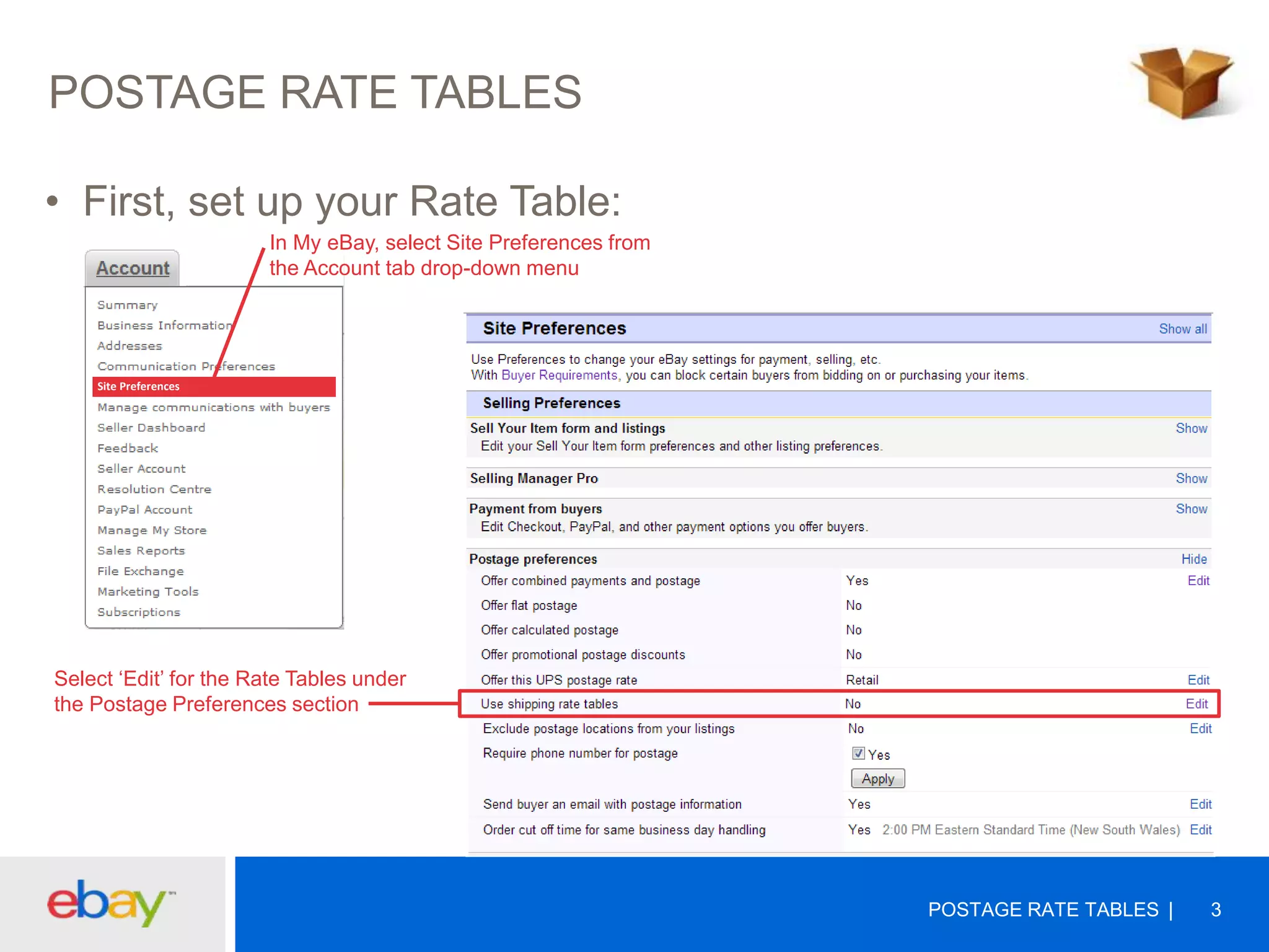 eBay Postage Rate Tables | PPTX