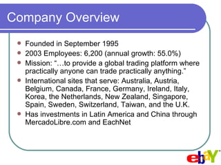 eBay: The Internet’s Auction Leader | PPT