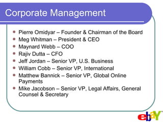 eBay: The Internet’s Auction Leader | PPT